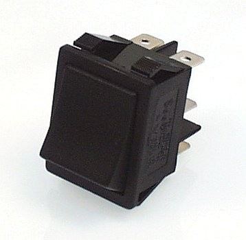 Black Rocker Switch ON-ON DPDT | Wiltronics